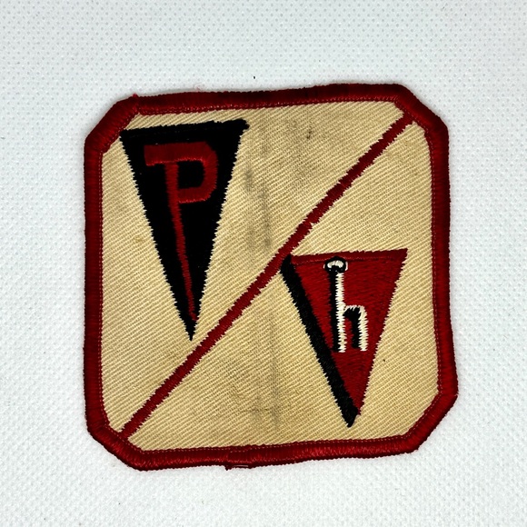 Art | Vintage Varsity Patch Red Black And Cream P H Patch | Poshmark